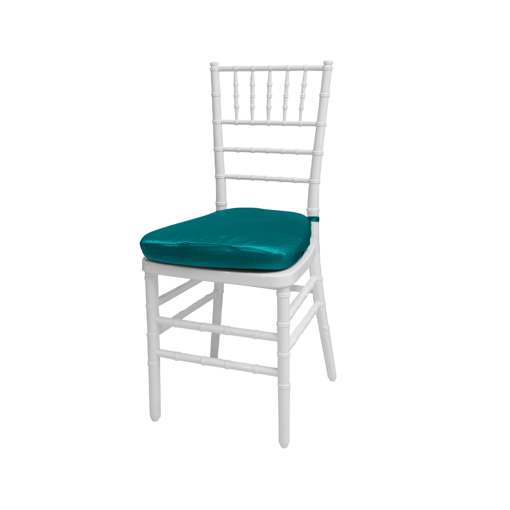 Chiavari Chair White Cushion Teal - Chiavari Chair