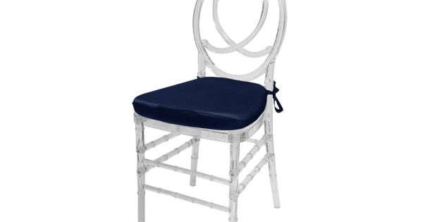 Infinity Chair Clear Cushion Navy Blue - Resin Chairs