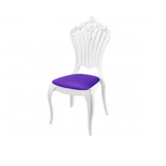 Victoria Chair White Cushion Violet - Resin Chairs