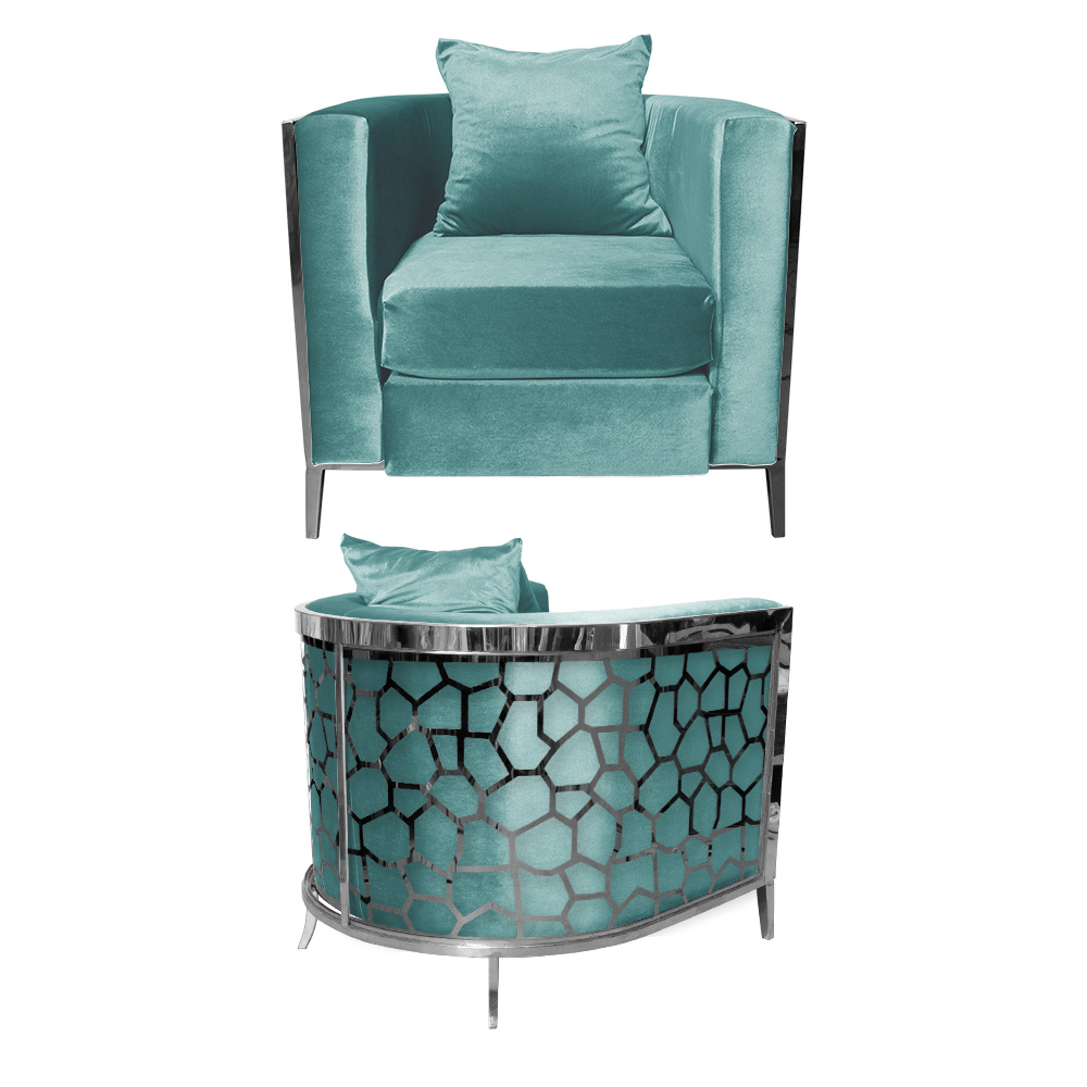 Reflection Chair Giraffe Silver - Tiffany Blue
