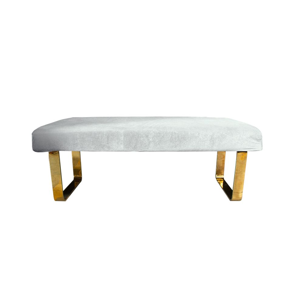 Modern Line Bench Gold Frame White - Modern Line Bench (Black)