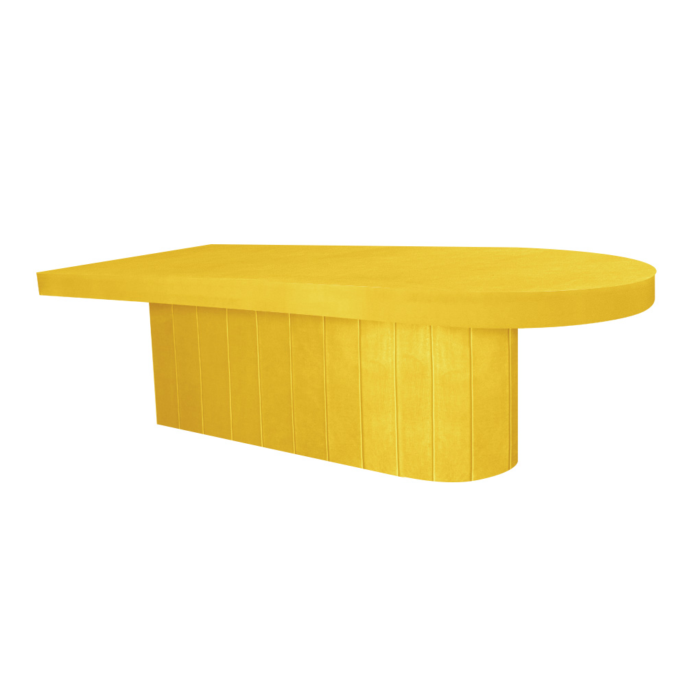 Blackout Dining Table 48"X96" Oval Yellow - Specialty Dining Tables