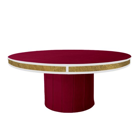 Blackout Plus Dining Table White 72" Round Red Top - Specialty Dining ...