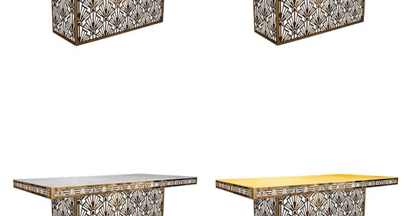 Gatsby Plus Dining Table 48"x96" Rectangular Gold