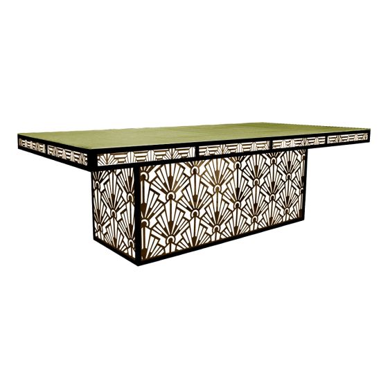Gatsby Plus Dining Table Black 48"x96" Rectangular Top Moss - Specialty ...