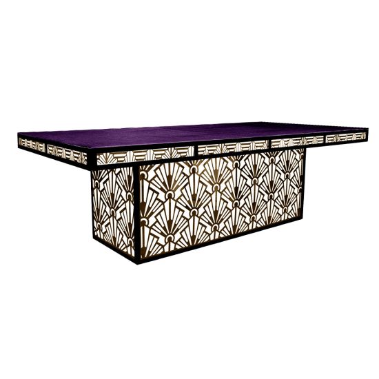 Gatsby Plus Dining Table Black 48"x96" Rectangular Top Eggplant ...