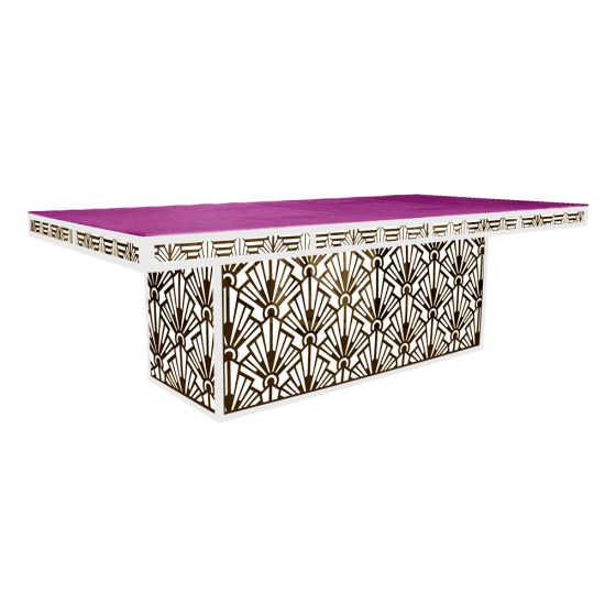 Gatsby Plus Dining Table White 48"x96" Rectangular Top Magenta ...