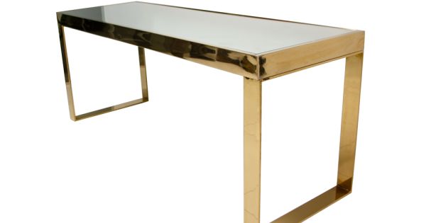 Reflection Highboy Table U Shape Gold - Reflection Highboy Table ( U shape)