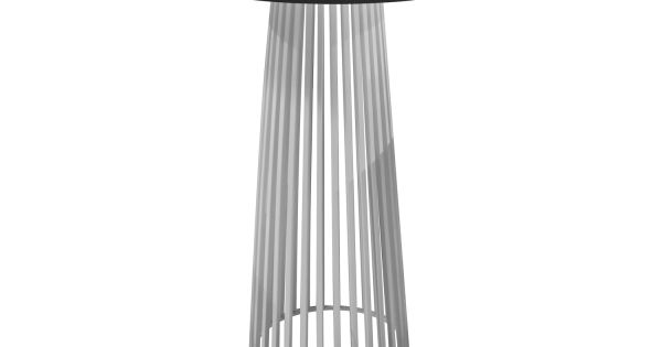 Bohemian Highboy Table White (Black Top) - Bohemian Highboy Table