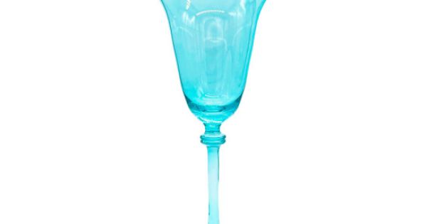 Glitz Wine Glass (Aqua) (Rack 16) - Glassware