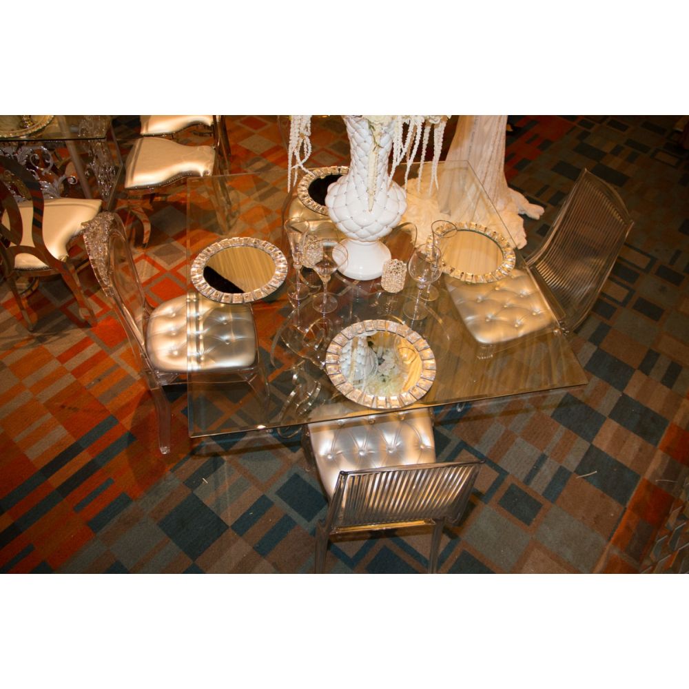 Jeweled Mirror Charger Plate - Jeweled Mirror Charger Plate