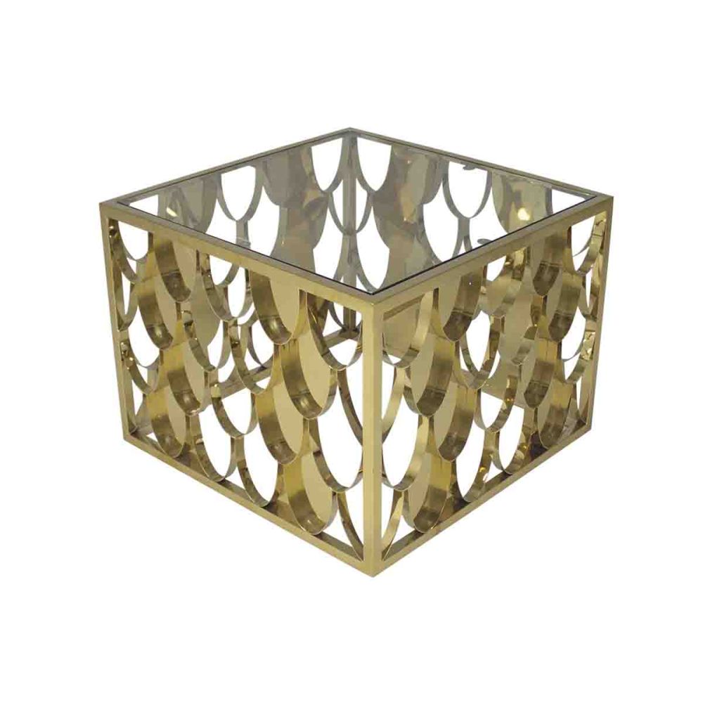 Reflection Coffee Table Scallop Gold Square - Reflection Coffee Table ...