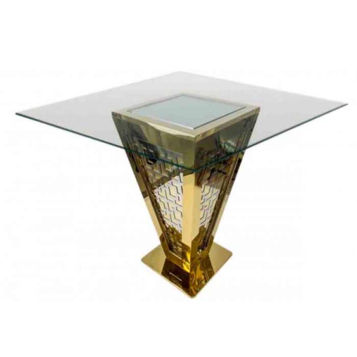Reflection Highboy Table Pyramid Square Design
