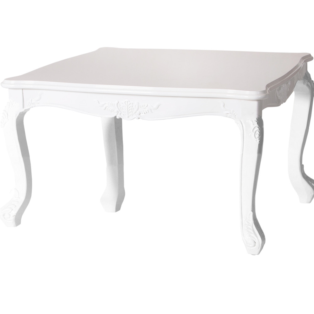 Baroque Table White 48"x48" Queen - Specialty Dinning and Cocktail Tables