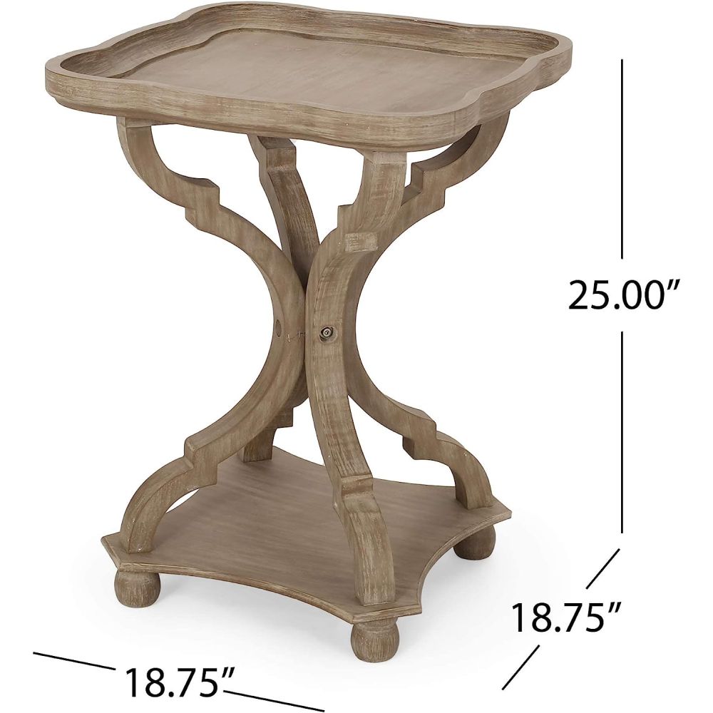 French Country Side Table (Square) - side table