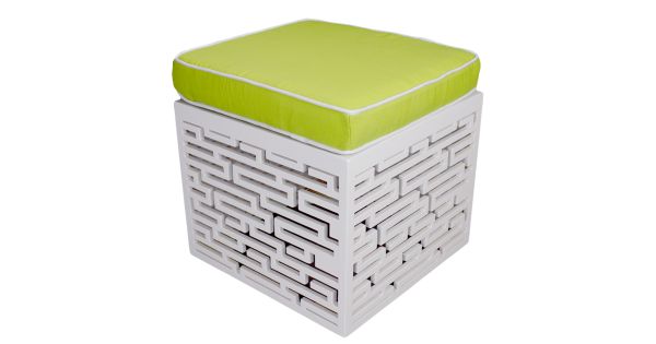 Maze Ottoman lime Green - Maze ottoman