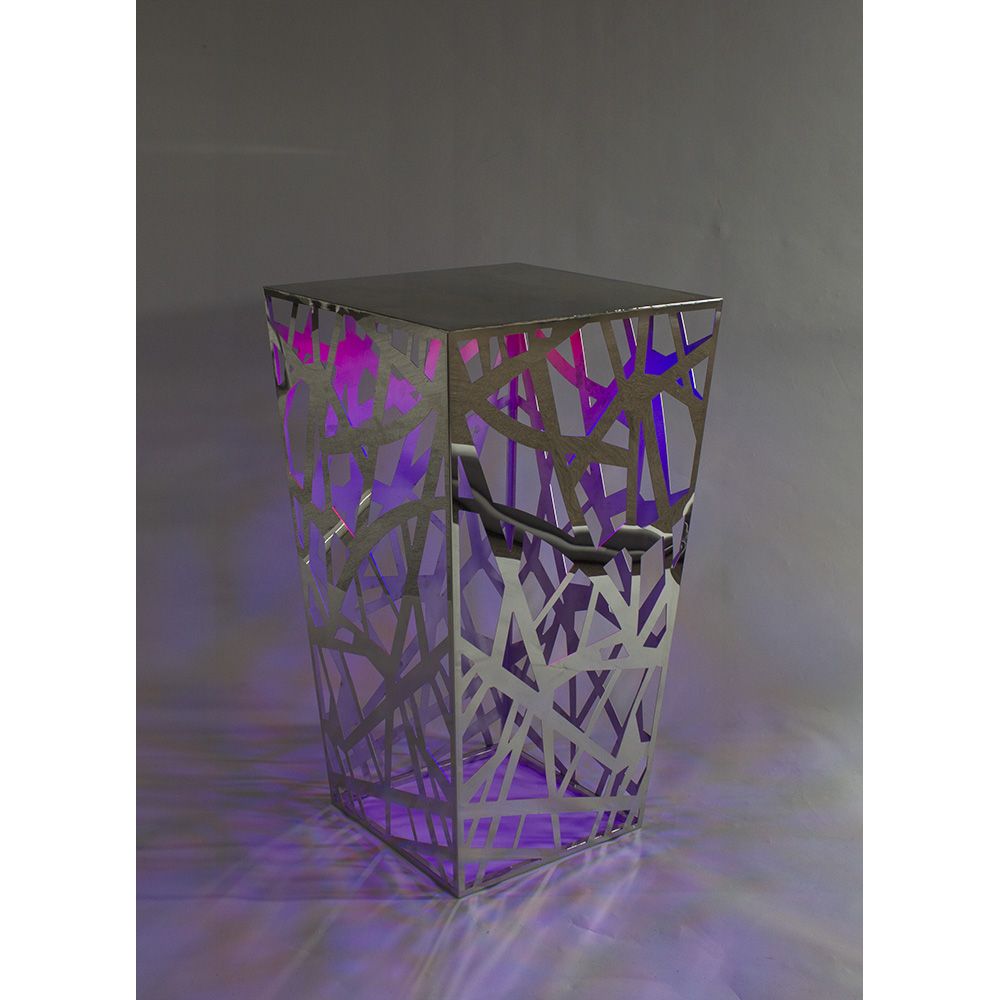 Reflection Highboy Table Web Gold 72"x72" Square Glass Top - Specialty ...