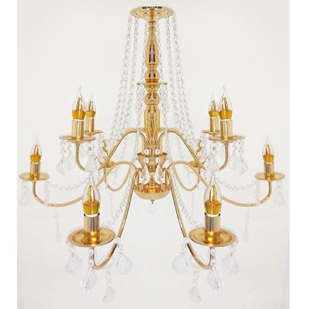 Reflection Crystal Chandelier (Gold) - Chandelier